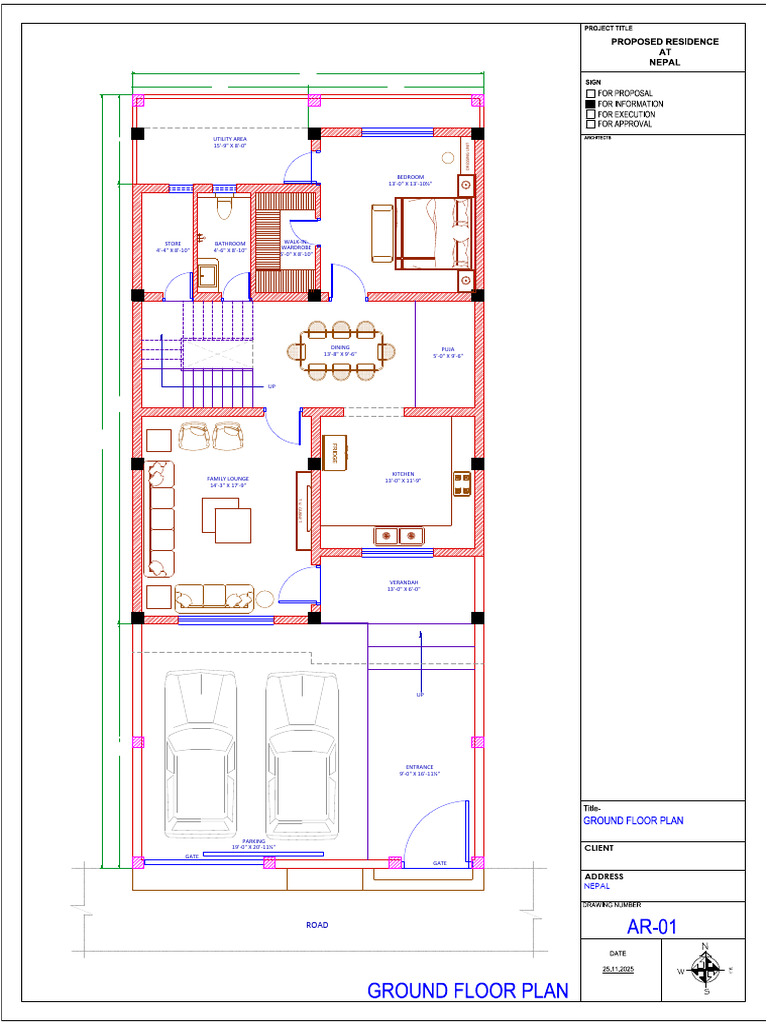 Nepal Residence_complete Drawing | PDF | Home | Room