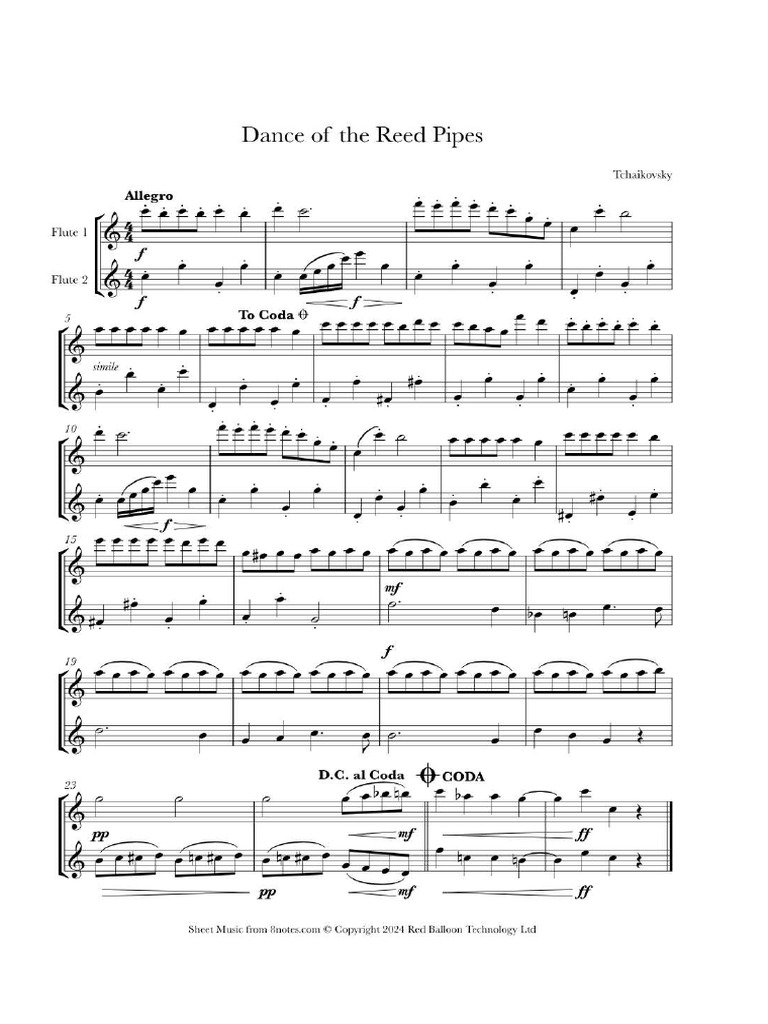 Dance of The Reed Pipes Flute Duet | PDF