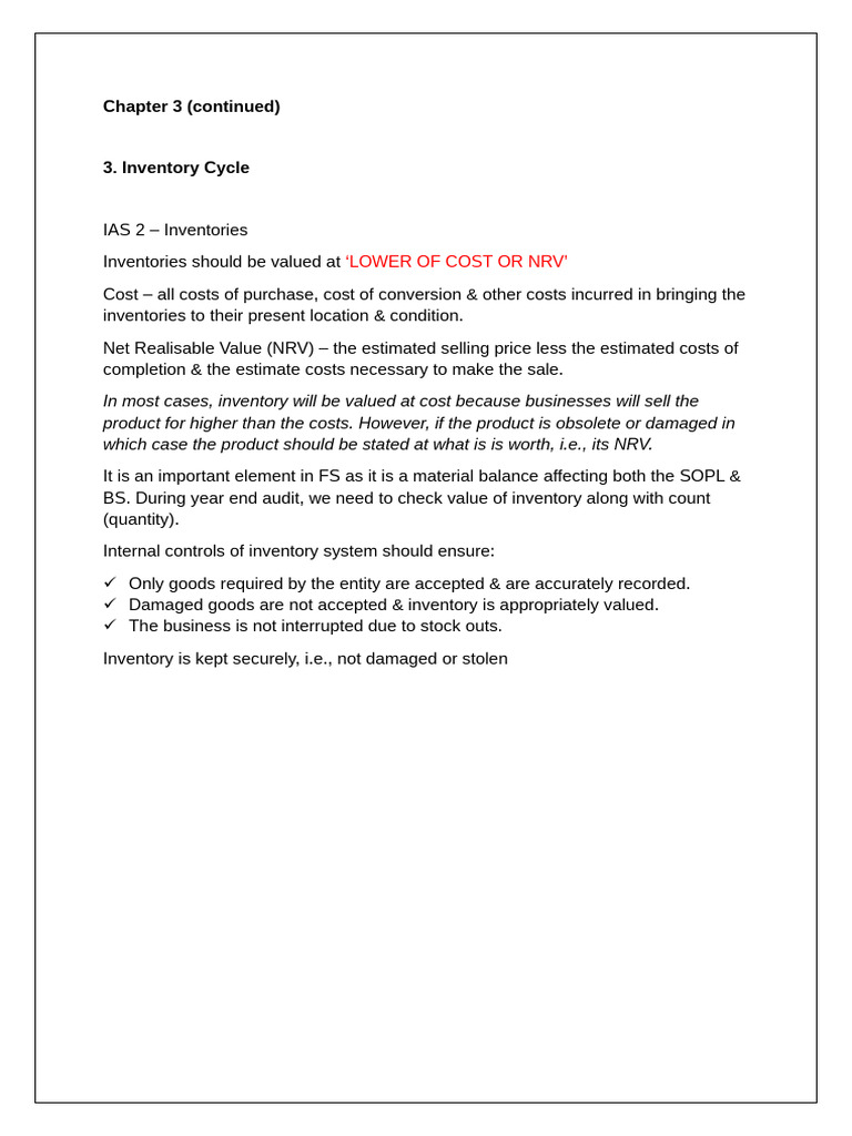 internal control workshhet -audit | PDF | Audit | Inventory