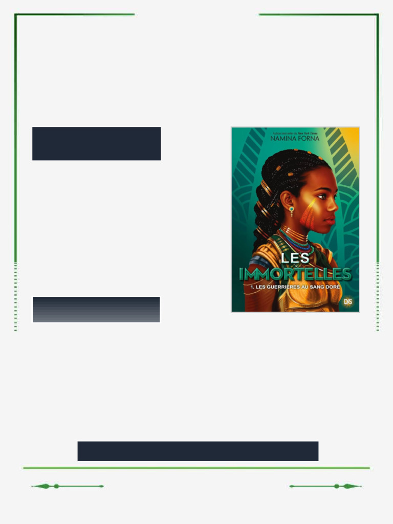 Les Immortelles tome 1 Les Guerrières au sang doré Namina Forna ebook ...