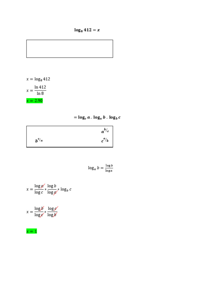 Logarithmic and Algebraic Problem Solutions | PDF | Quadratic Equation ...