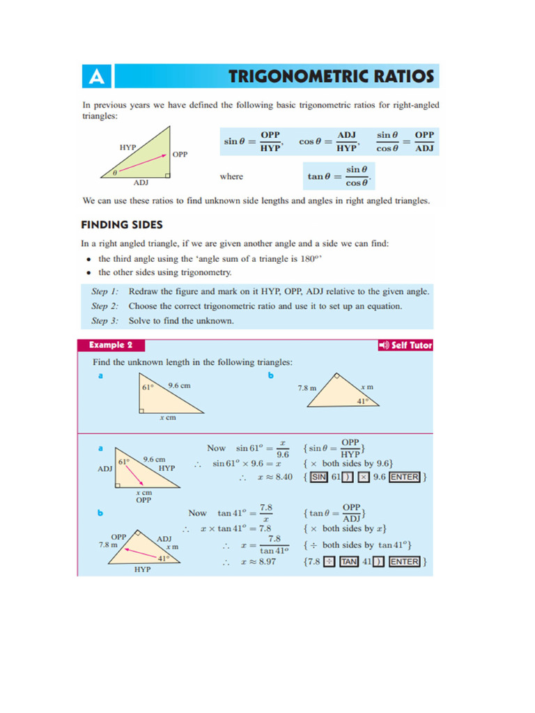 Triangle Area Calculation Examples | PDF