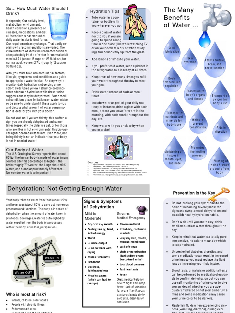 Hydration Flyer | PDF | Dehydration | Urine