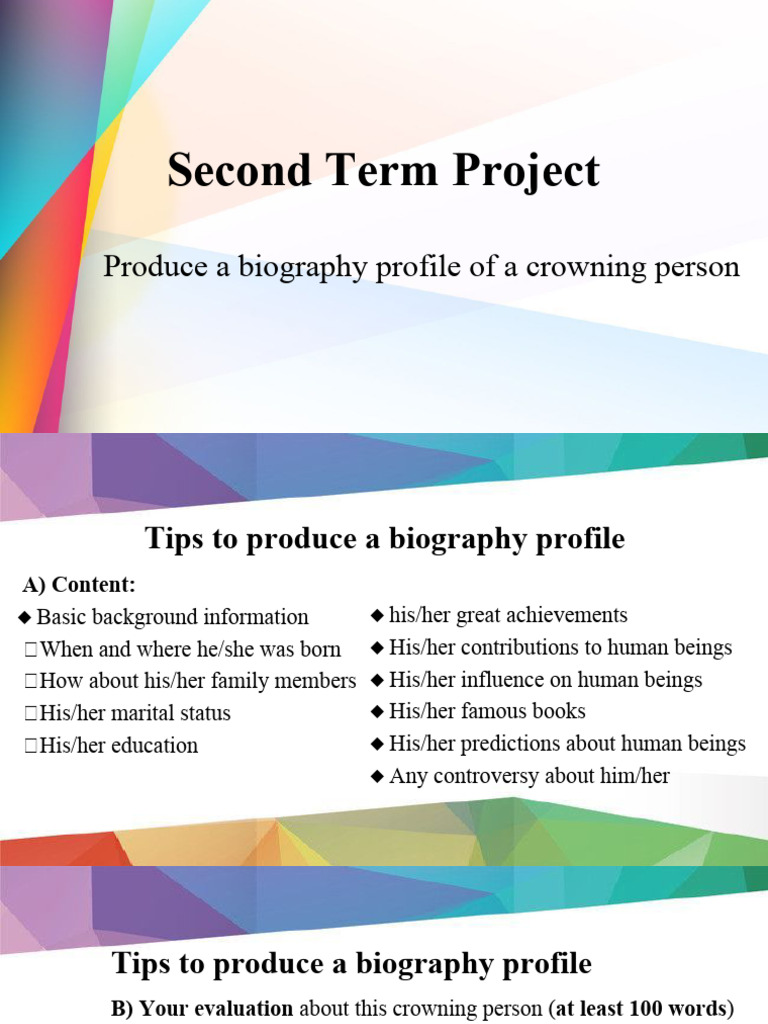 Biography Profile Project Guidelines | PDF