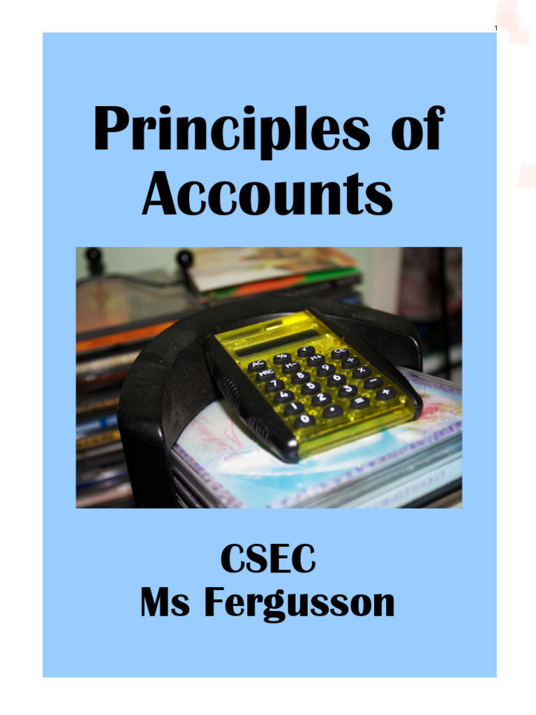CSEC Accounting Principles Guide | PDF | Balance Sheet | Equity (Finance)