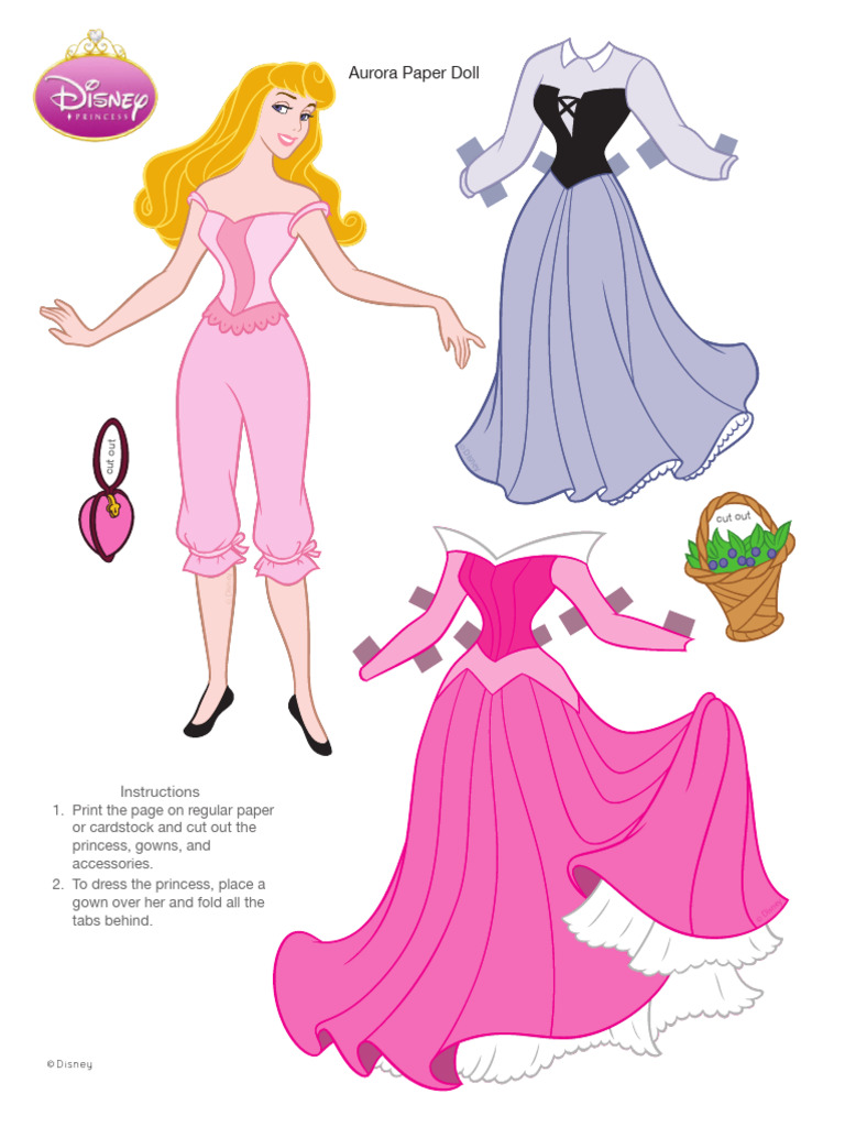 Princess Aurora Paper Doll Printable 0511 890a2ae9 | PDF