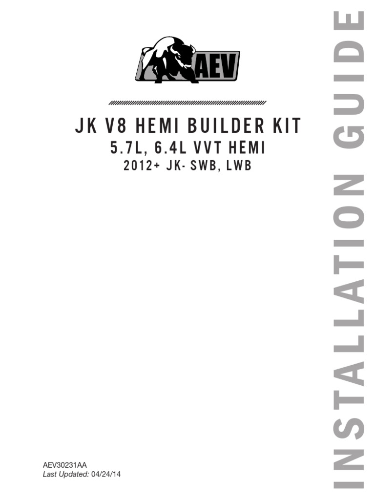 AEV JK V8 Hemi Builder Kit Instructions | PDF | Manual Transmission ...