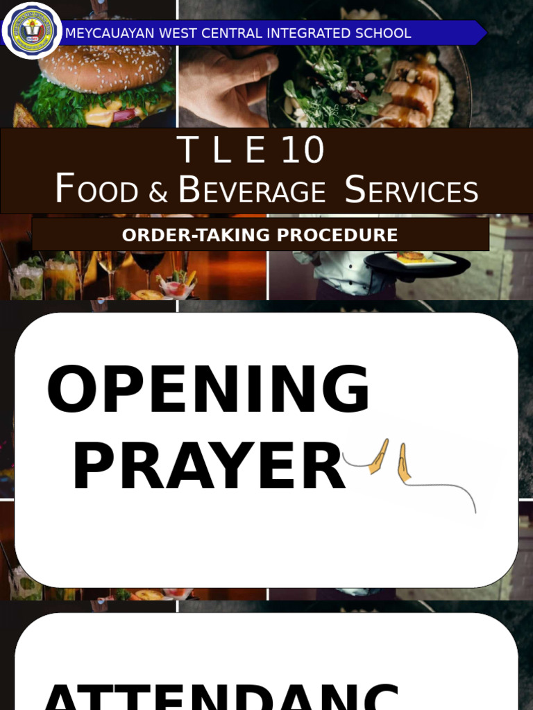 Order-Taking Procedures in Restaurants | PDF | Menu | Restaurants