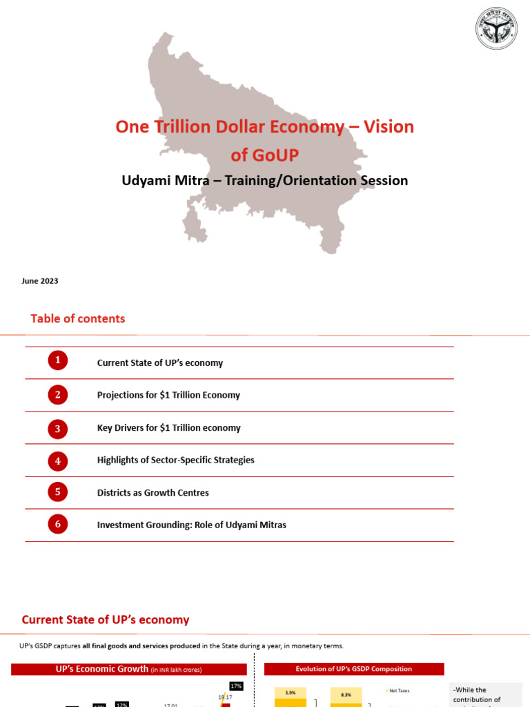 UP's Vision for a $1 Trillion Economy | PDF | Infrastructure | Gross ...