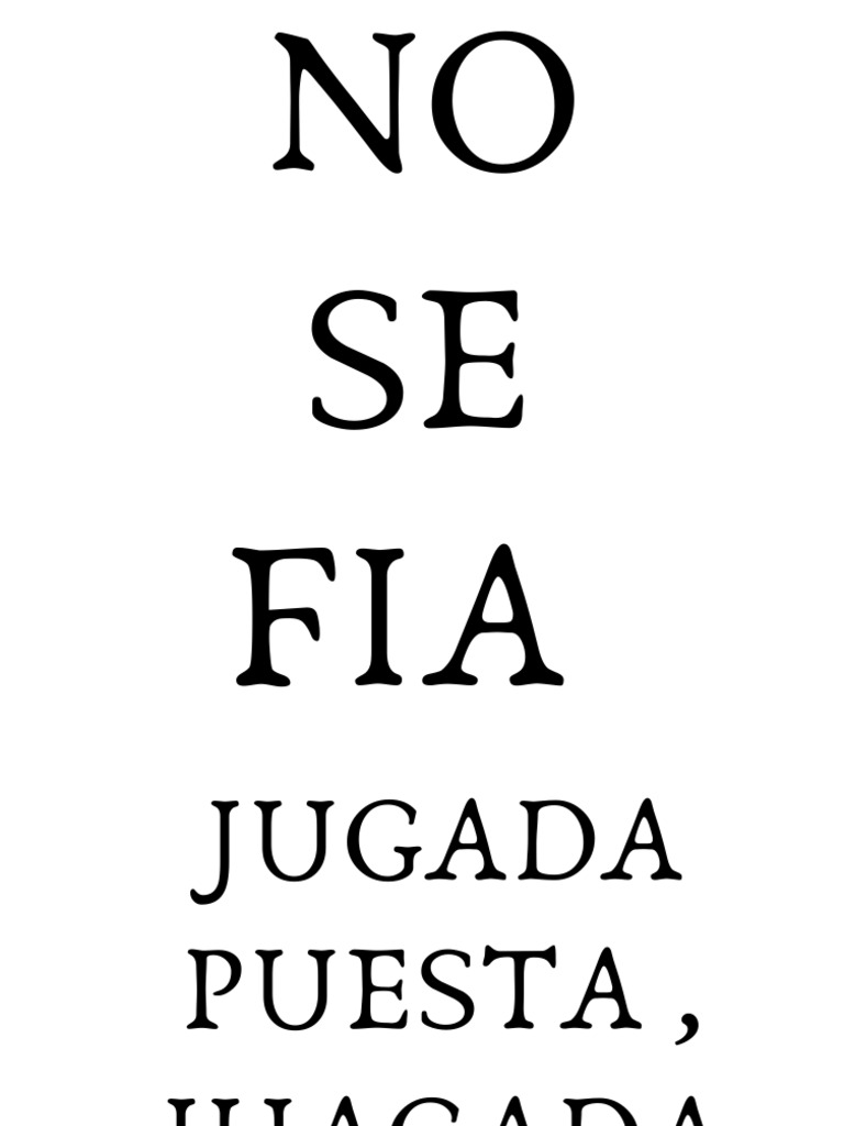 No Se Fia | PDF