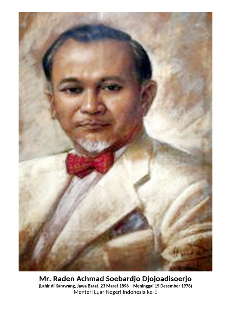 Menteri Luar Negeri Pertama RI: Achmad Soebardjo | PDF
