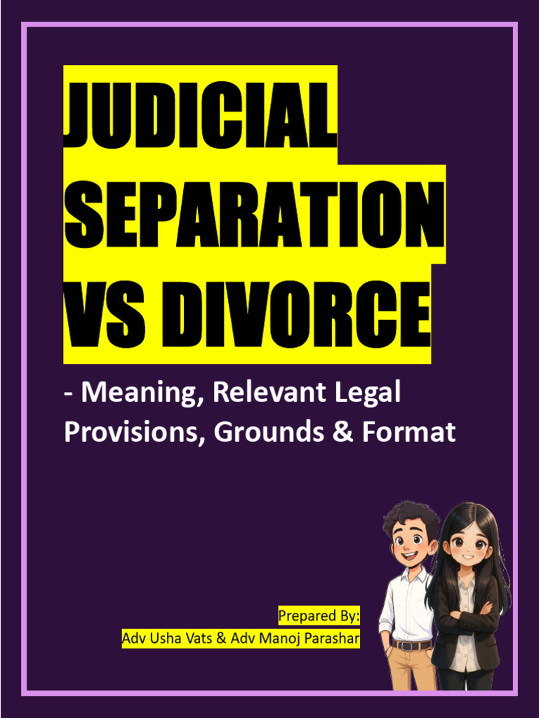 Judicial Separation vs Divorce Explained | PDF | Divorce | Marriage