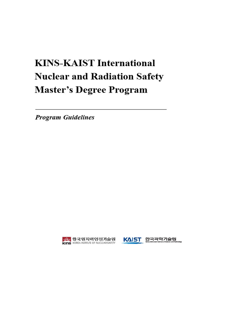 KINS-KAIST Program Guidelines (250304) | PDF | Test Of English As A ...