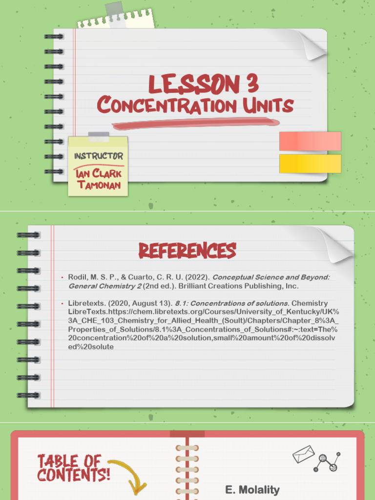 Understanding Concentration Units in Chemistry | PDF | Concentration ...