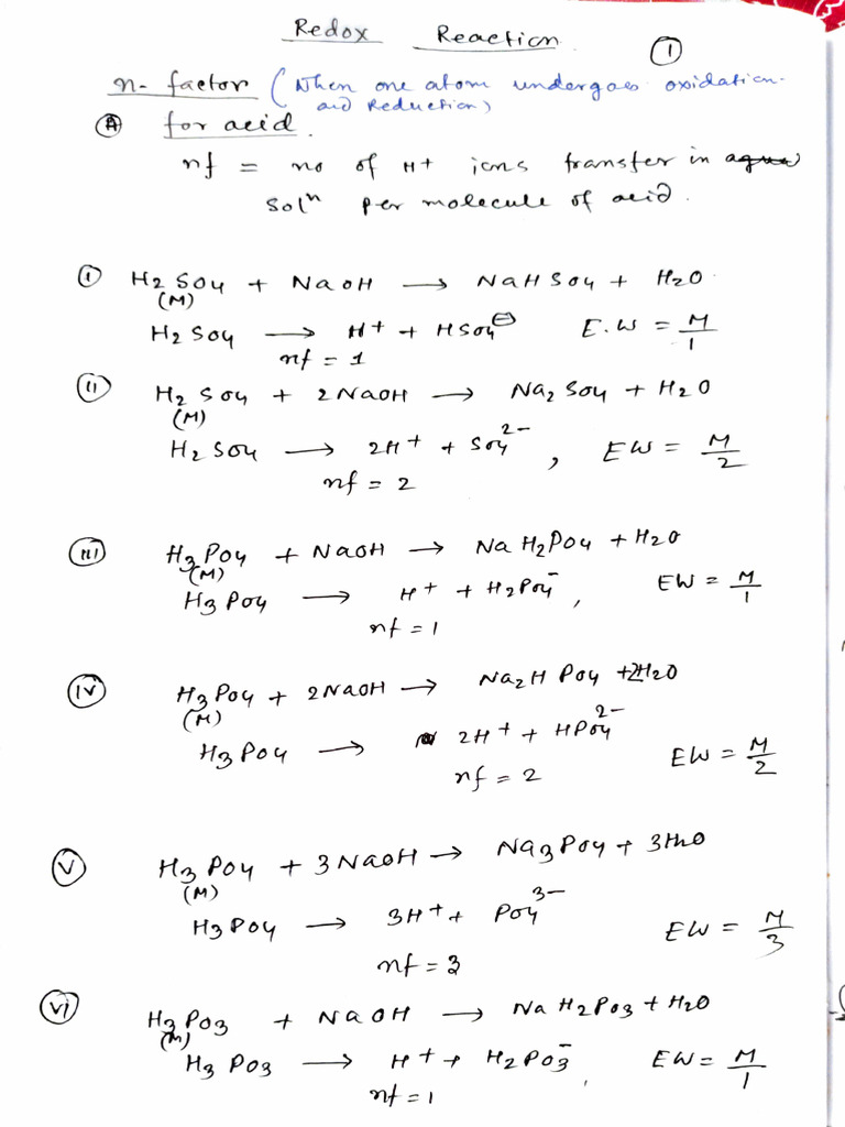 Redox Reaction | PDF