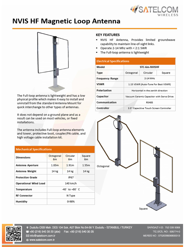 NVIS HF Magnetic Loop Antenna Specs | PDF | High Frequency | Electrical ...