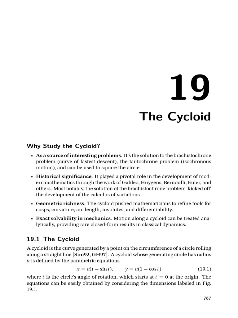Understanding the Cycloid Curve | PDF | Mathematics | Mathematical Analysis