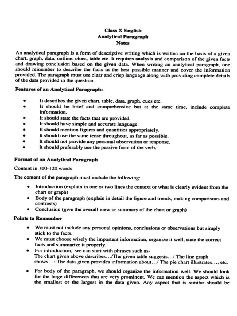 How to Write an Analytical Paragraph | PDF | Data