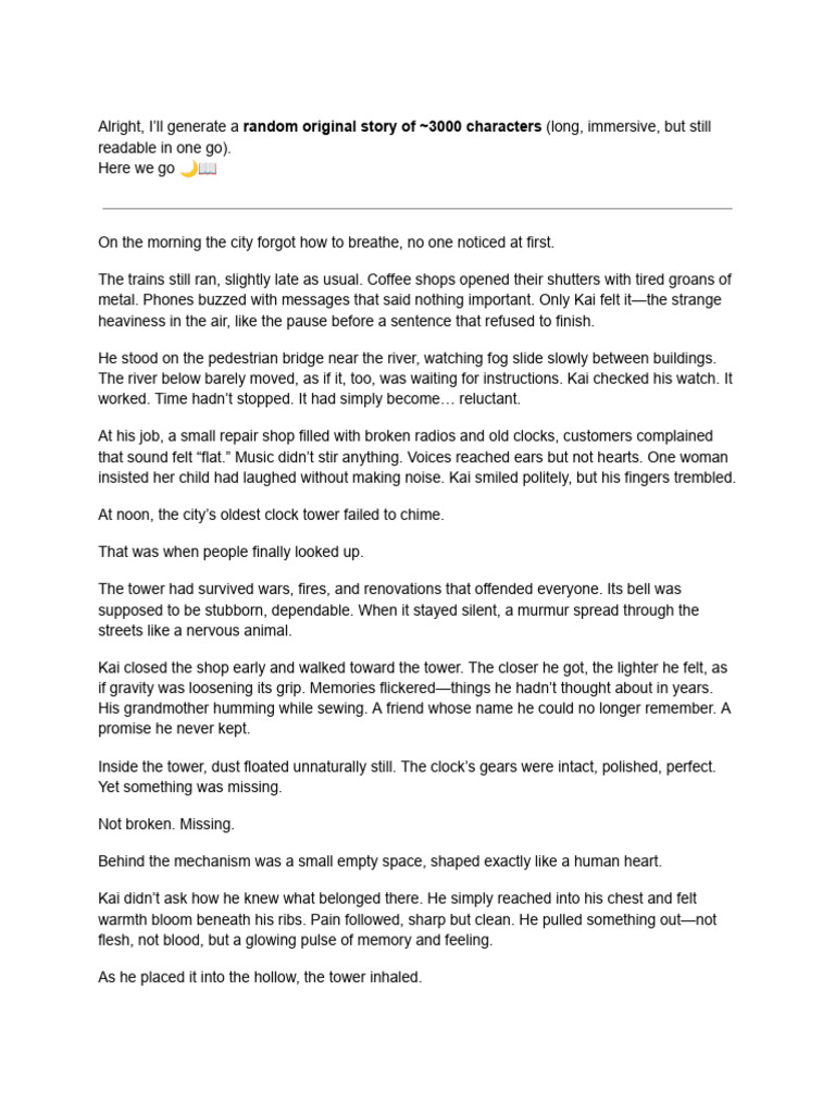 New Random Story | PDF