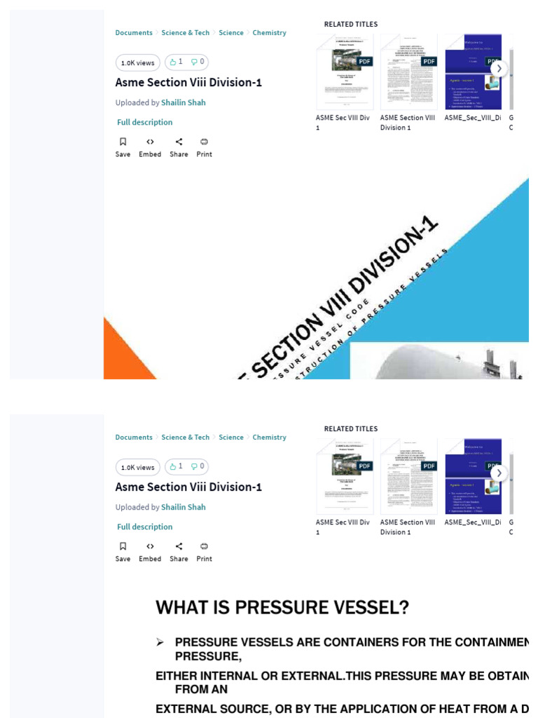 ASME Section VIII Division 1 Overview | PDF | Temperature | Physical ...