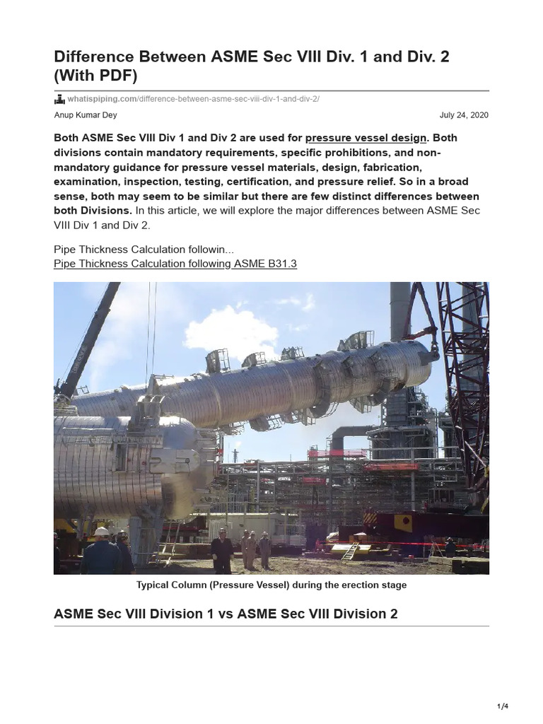 Whatispiping.com-Difference Between ASME Sec VIII Div 1 and Div 2 With ...