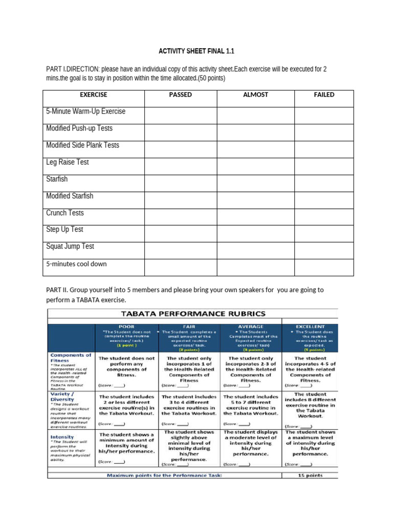 Activity Sheet Final 1-Pathfit 2 | PDF