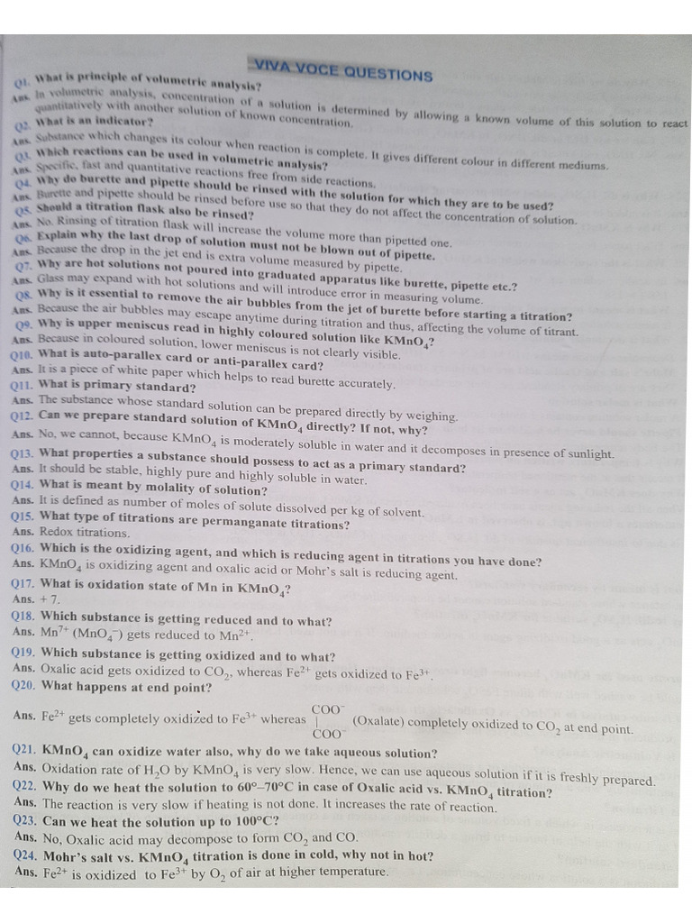 Sample Viva Questions | PDF