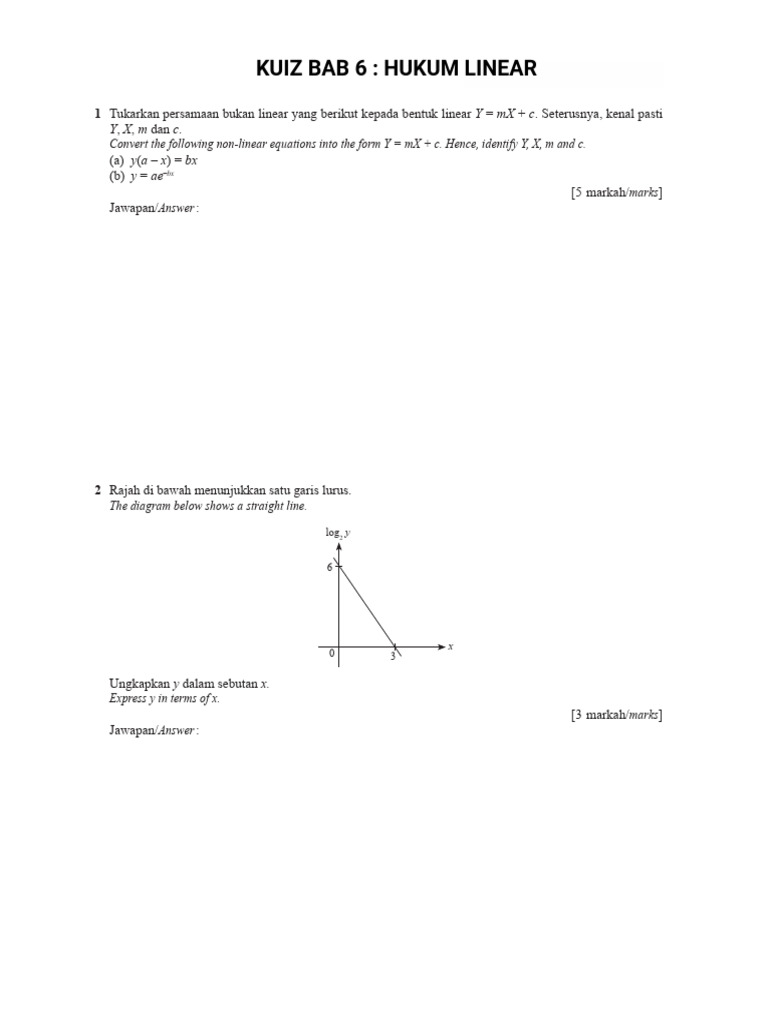 Kuiz Addmath f4 Bab 6 | PDF