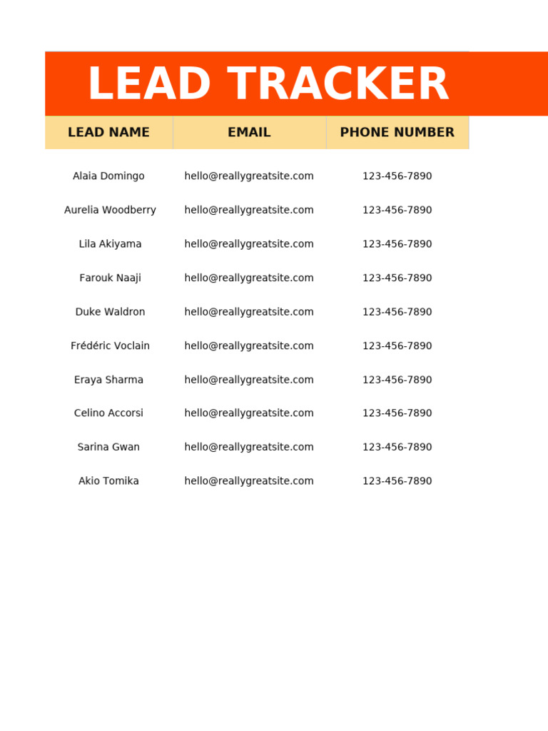 Cooperation Lead Tracking Sheet | PDF