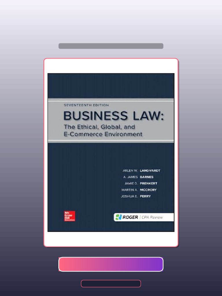 Test Bank for Business Law 17th Edition Arlen Langvardt a James Barnes ...