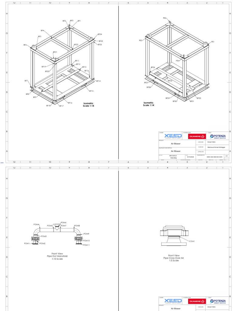 Air Blower Weld Map and Drawings | PDF