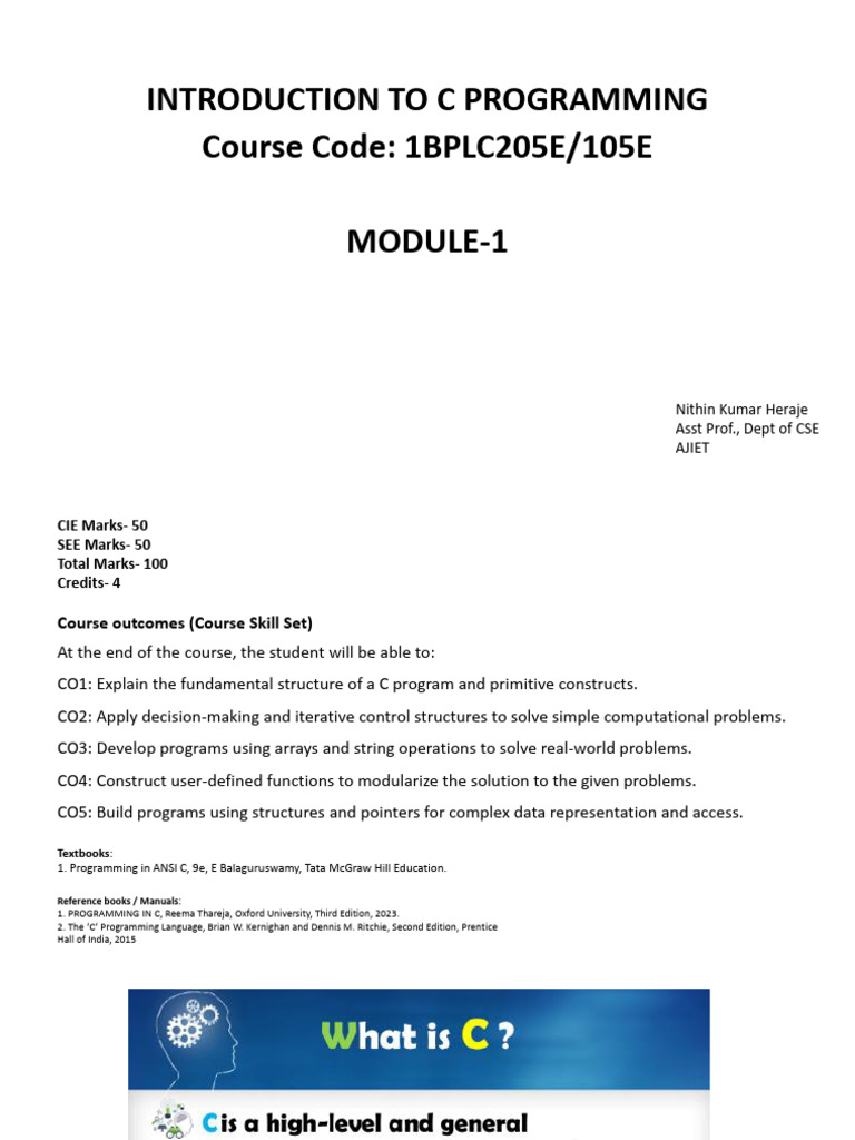 Module 1 PPT | PDF | Boolean Data Type | Variable (Computer Science)