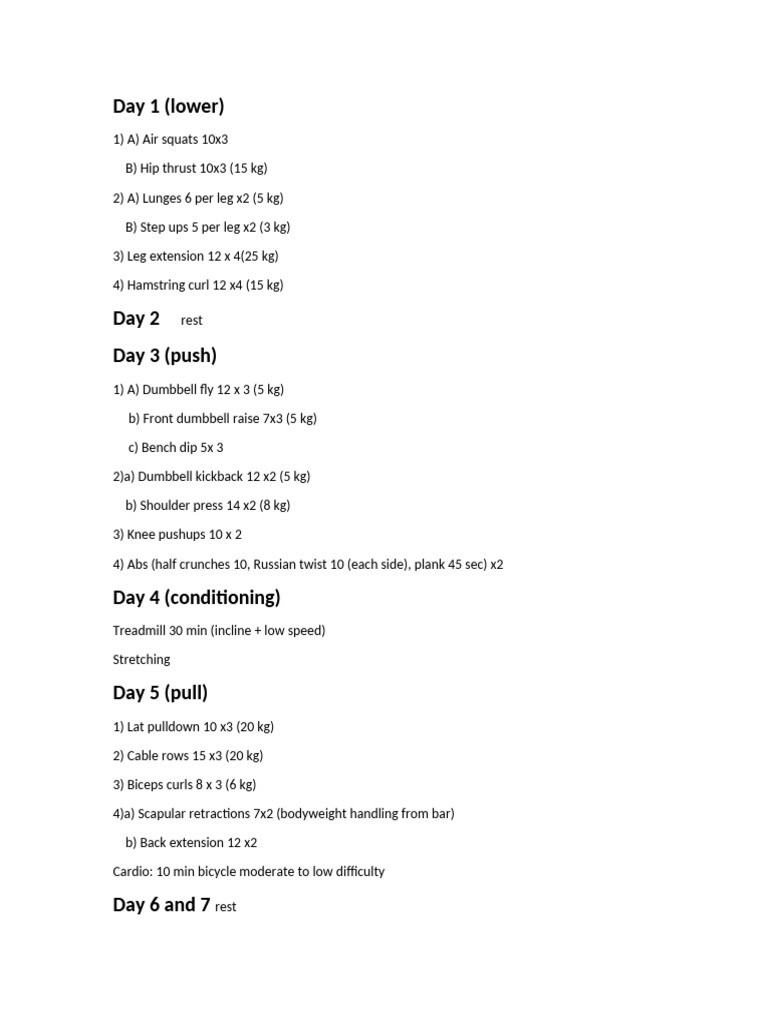 Koti Workout 1 | PDF