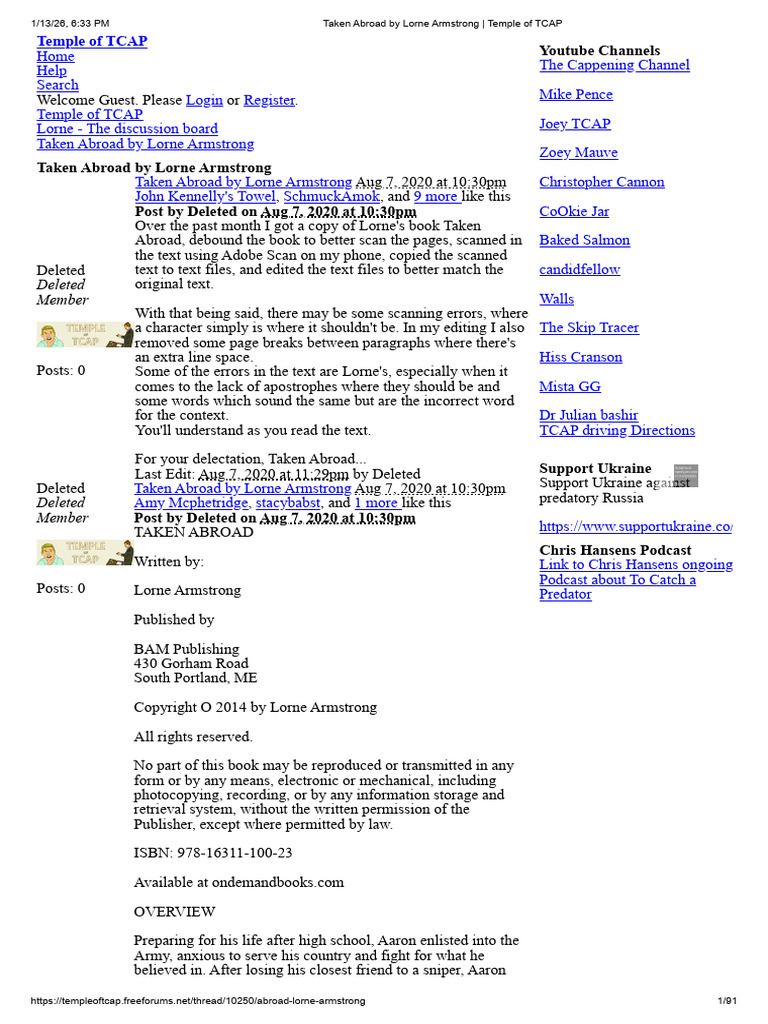 Taken Abroad by Lorne Armstrong _ Temple of TCAP | PDF | Improvised ...