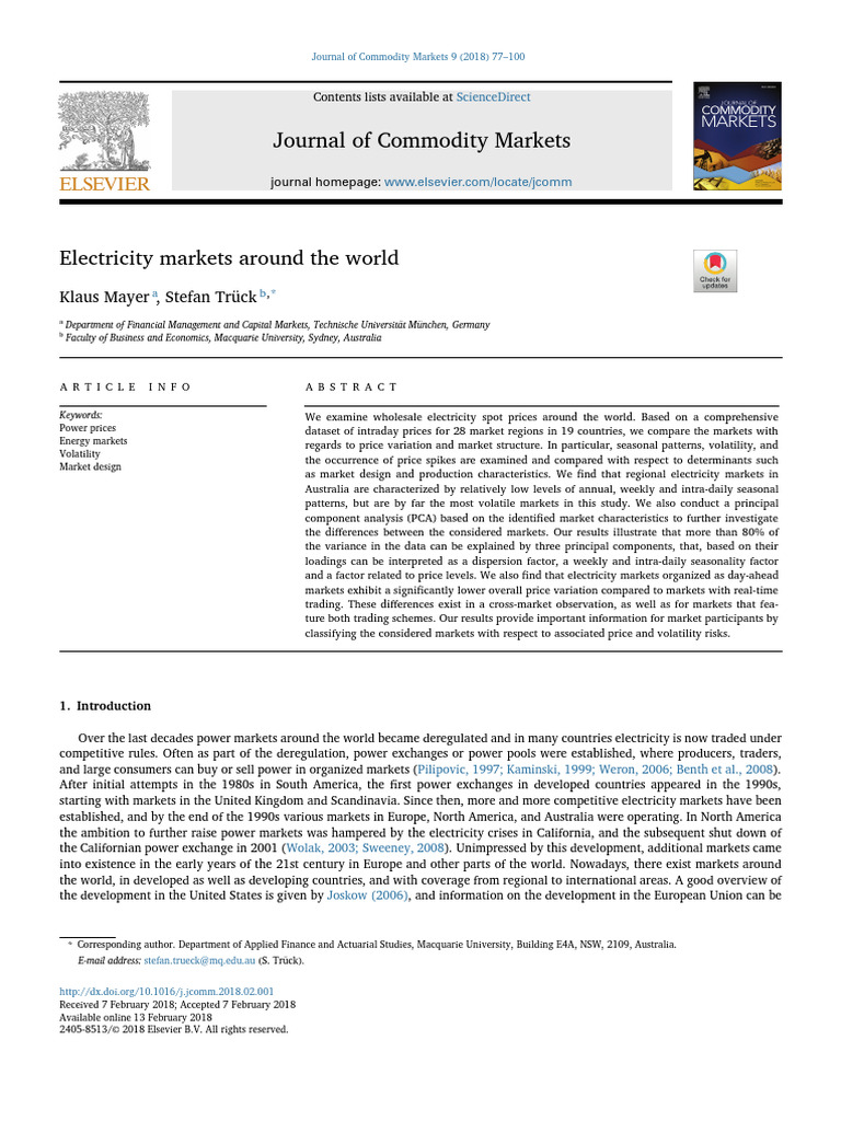 Electricity Markets Around the World | PDF