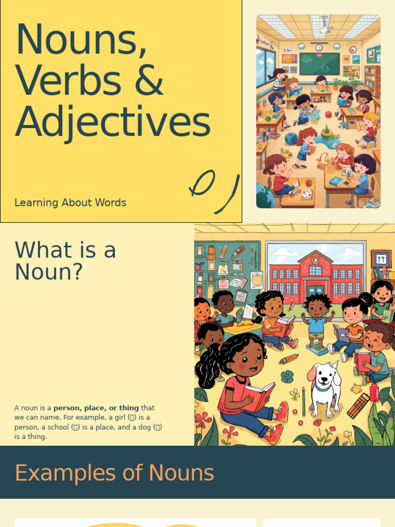 Presentation - Nouns, Verbs & Adjectives - 20260111 - 120448 - 0000 | PDF