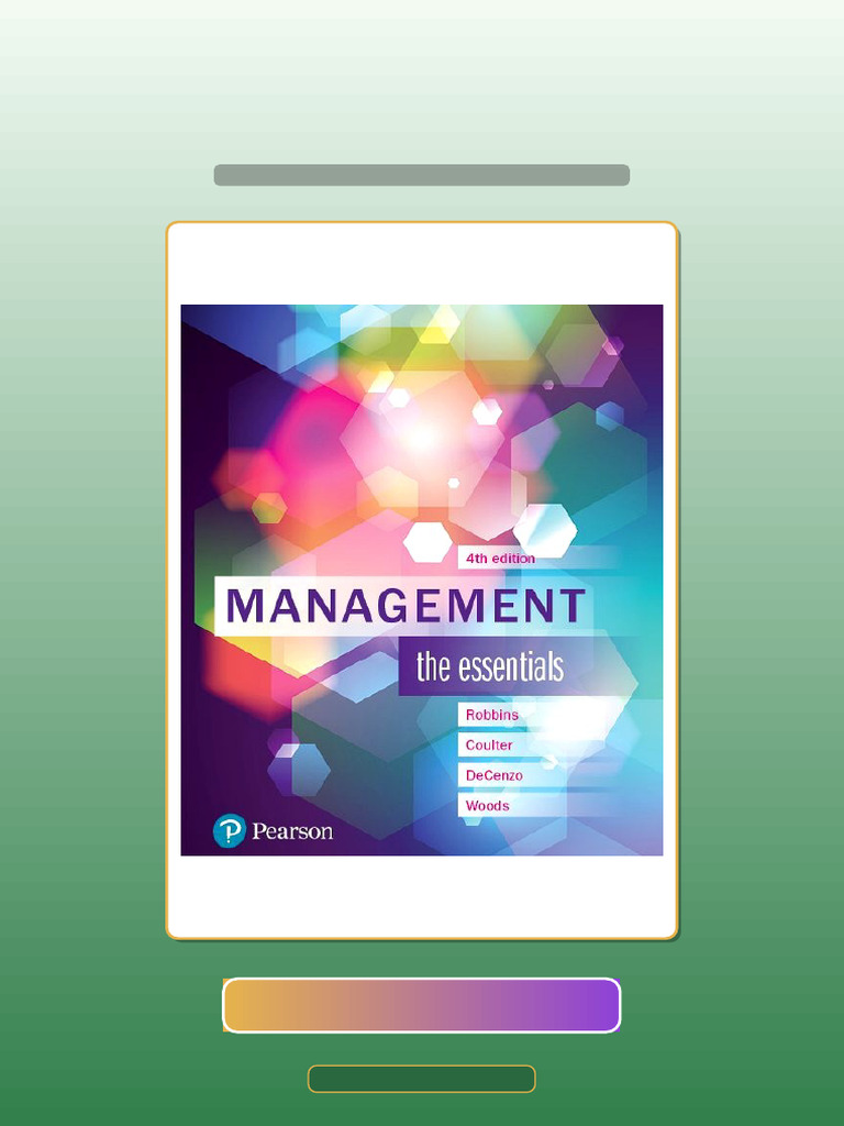 Test Bank for Management the Essentials 4th AUS Edition by Robbins ...