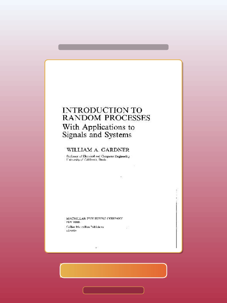 Test Bank for Introduction to Random Processes With Applications to ...