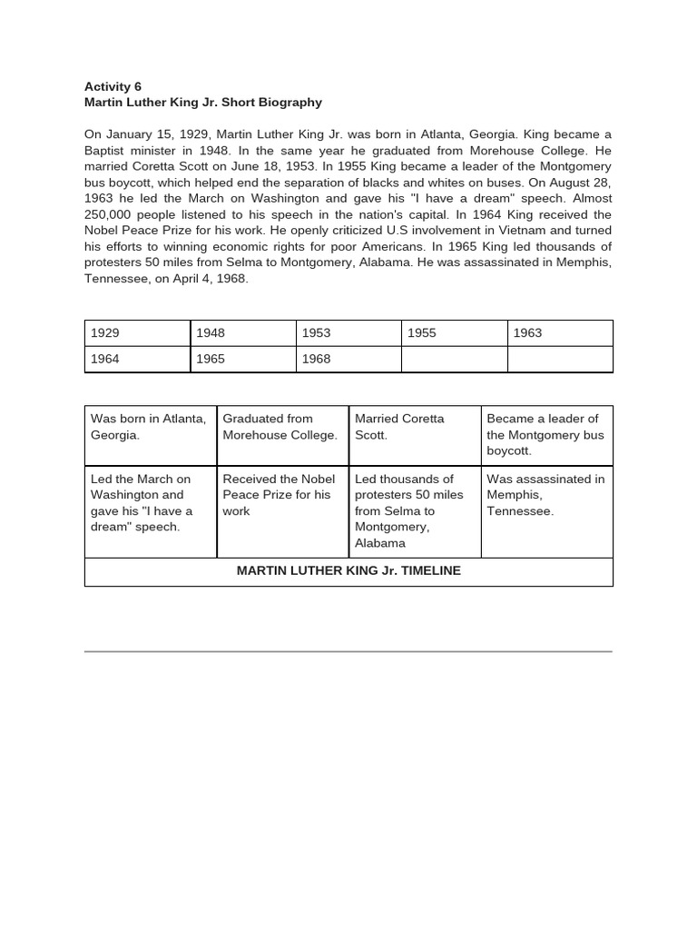 Martin Luther King Jr Act.6 | PDF