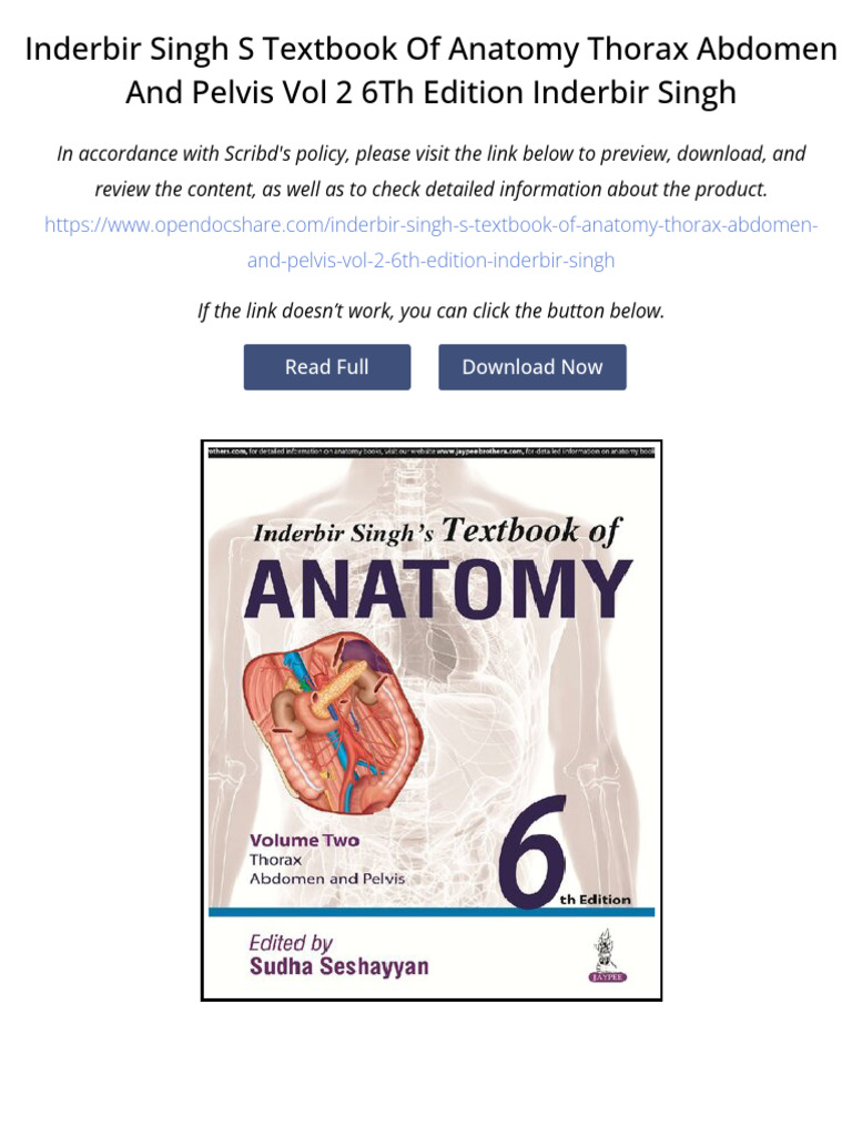 Inderbir Singh s Textbook of Anatomy Thorax Abdomen and Pelvis Vol 2 ...