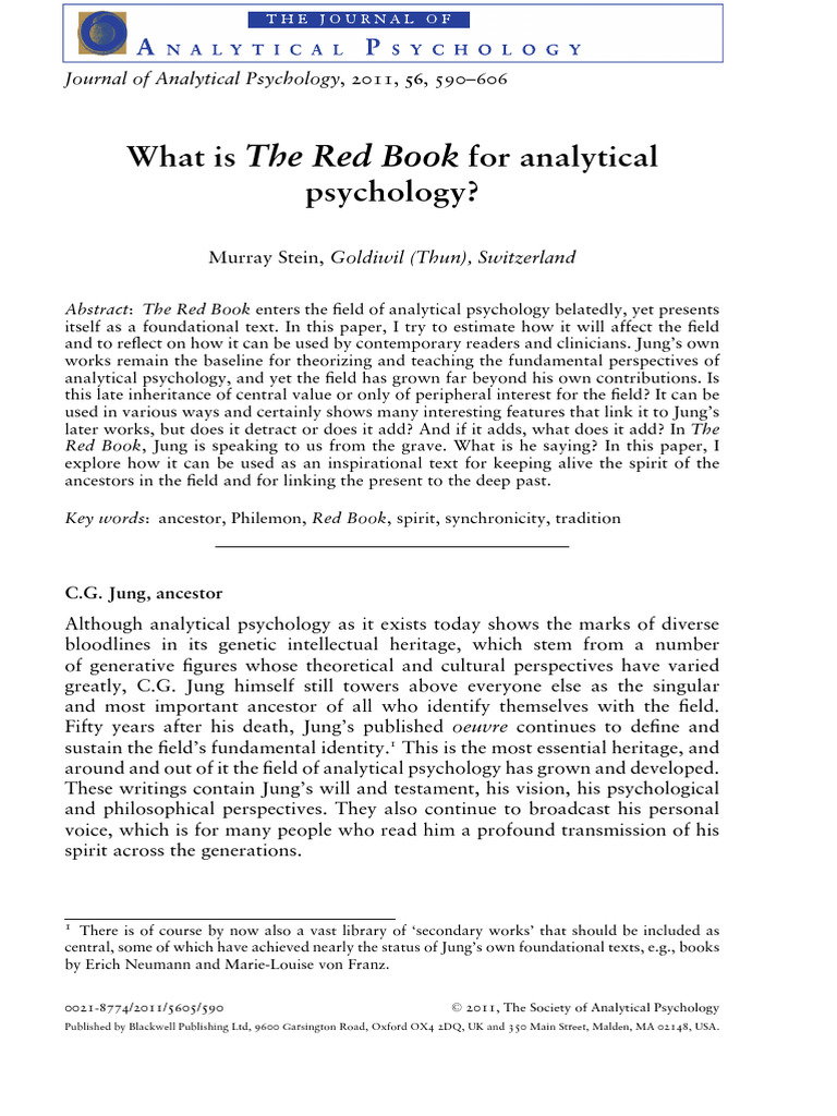 what is the red book for analytical psychology | PDF | Analytical ...