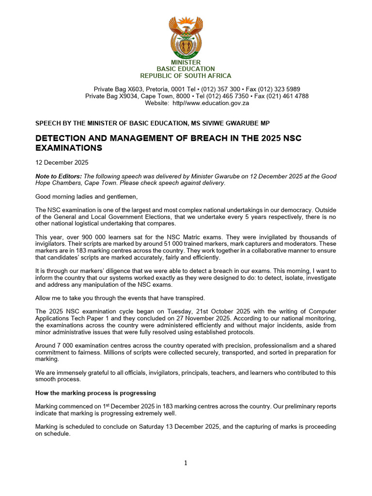 Speech - Detection and Management of Breach in The 2025 NSC ...