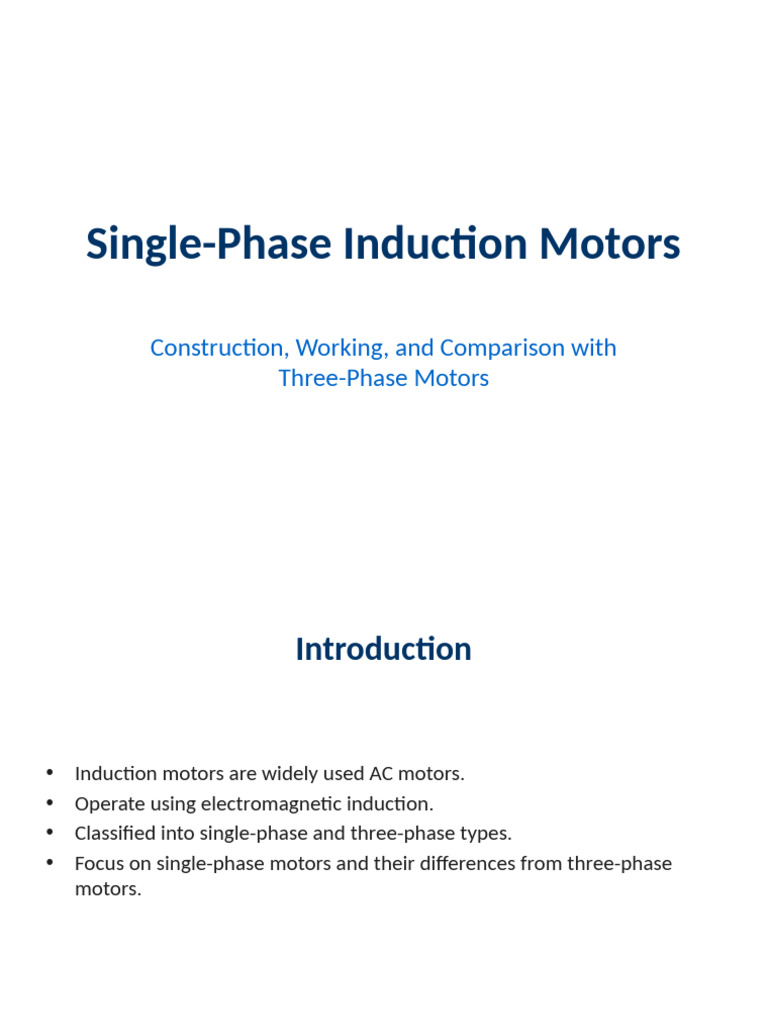 Visual Styled Single Phase Induction Motor Presentation | PDF ...