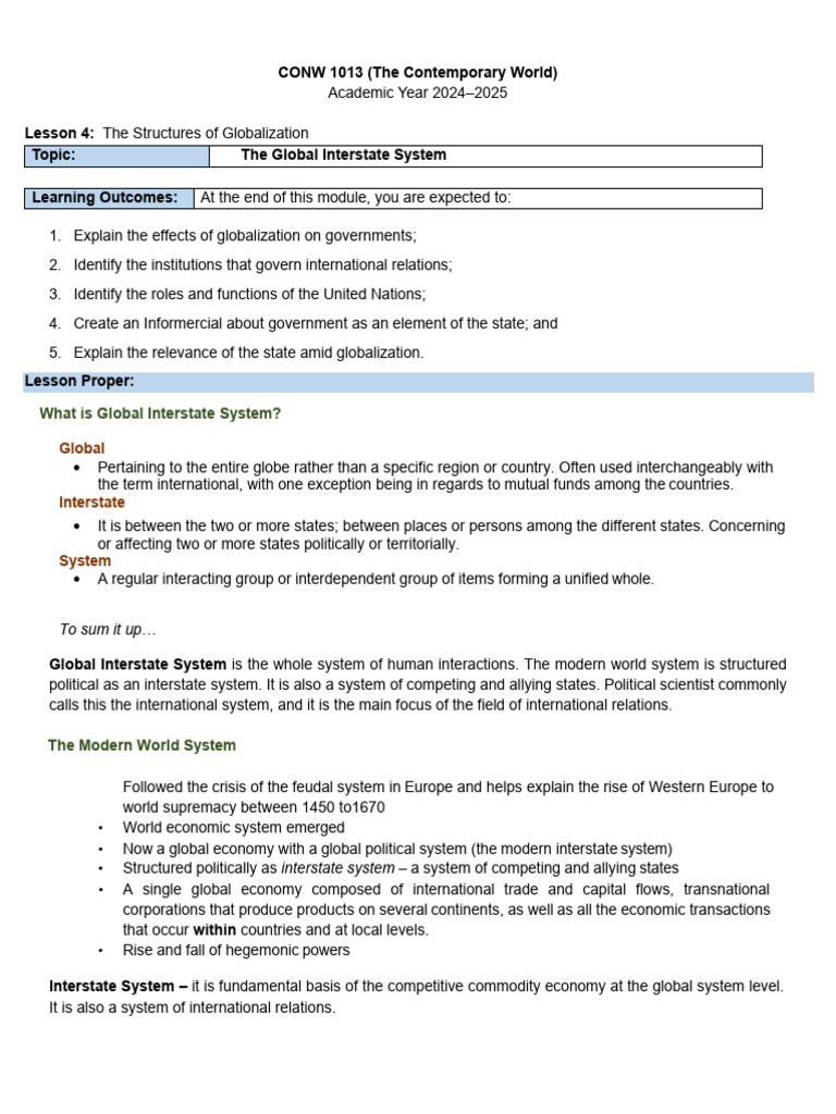 conw | PDF | United Nations | International Relations