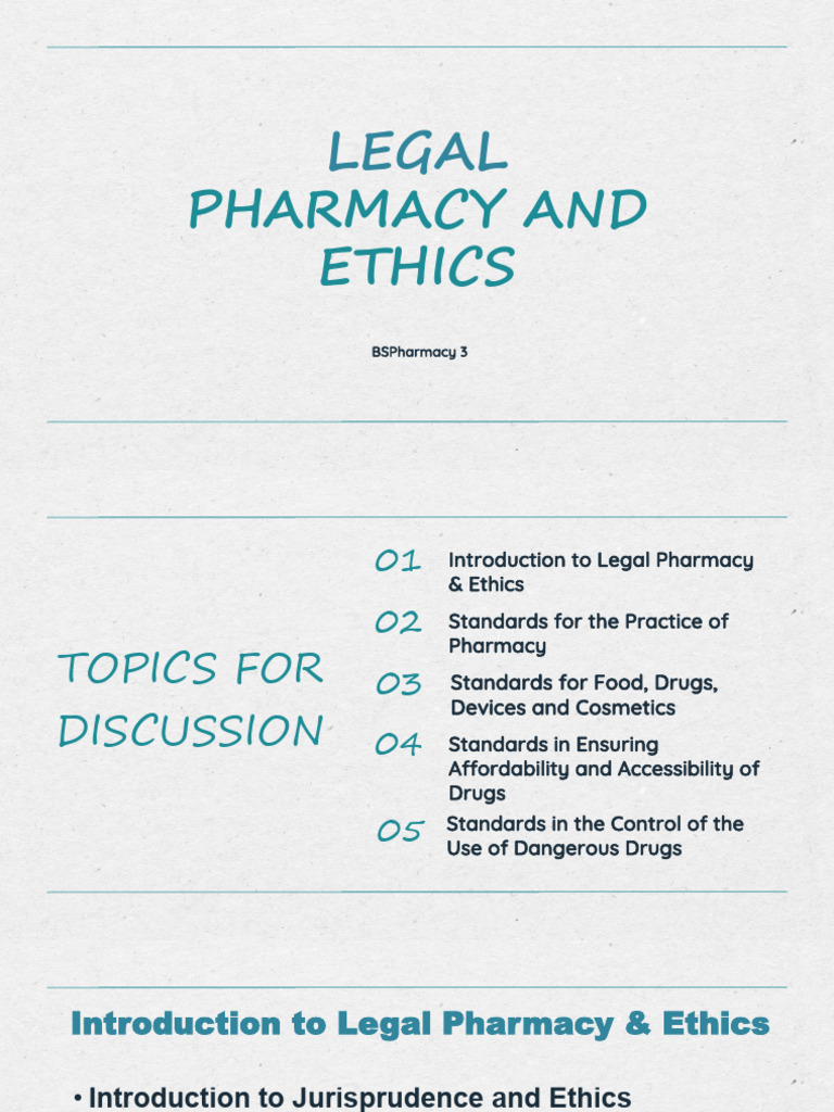 1LEGAL-PHARMACY-AND-ETHICS | PDF | Pharmacist | Pharmacy