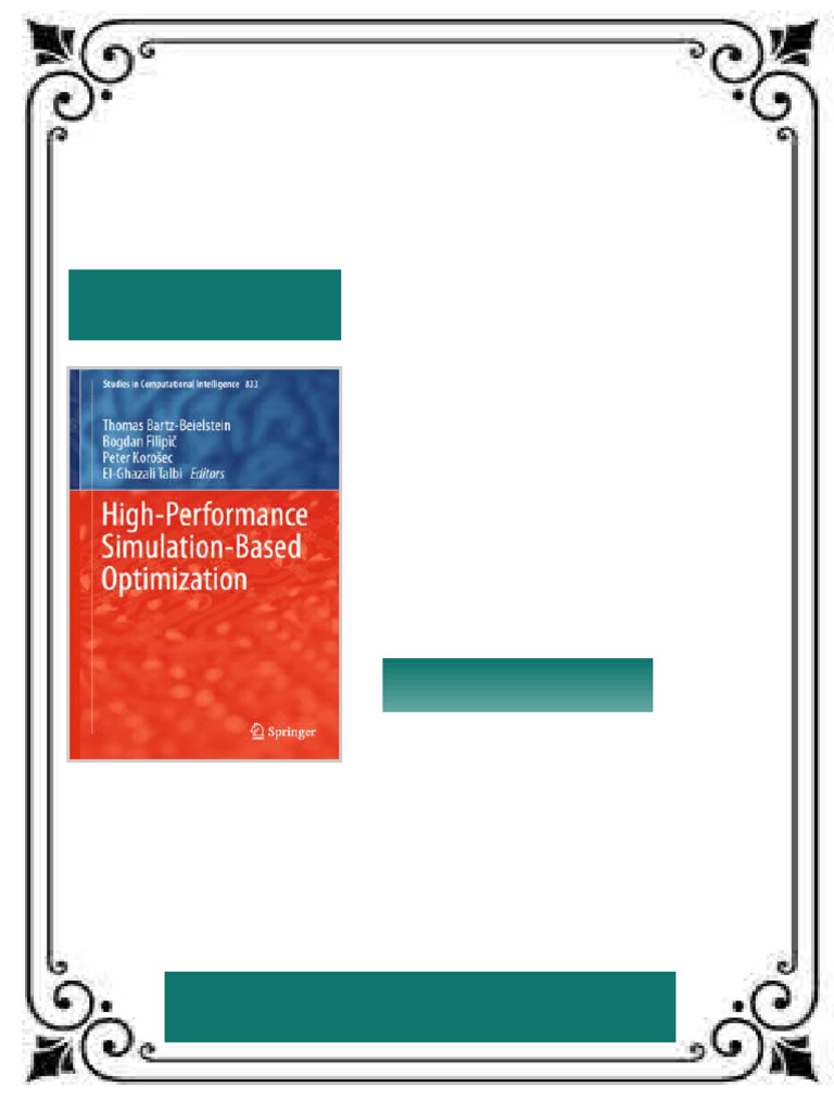 High-Performance Simulation-Based Optimization Thomas Bartz-Beielstein eBook open digital ...