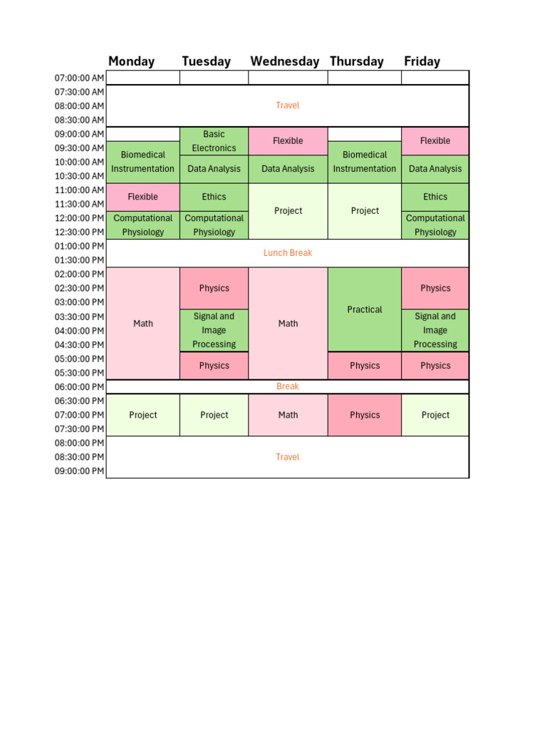 Time Table | PDF