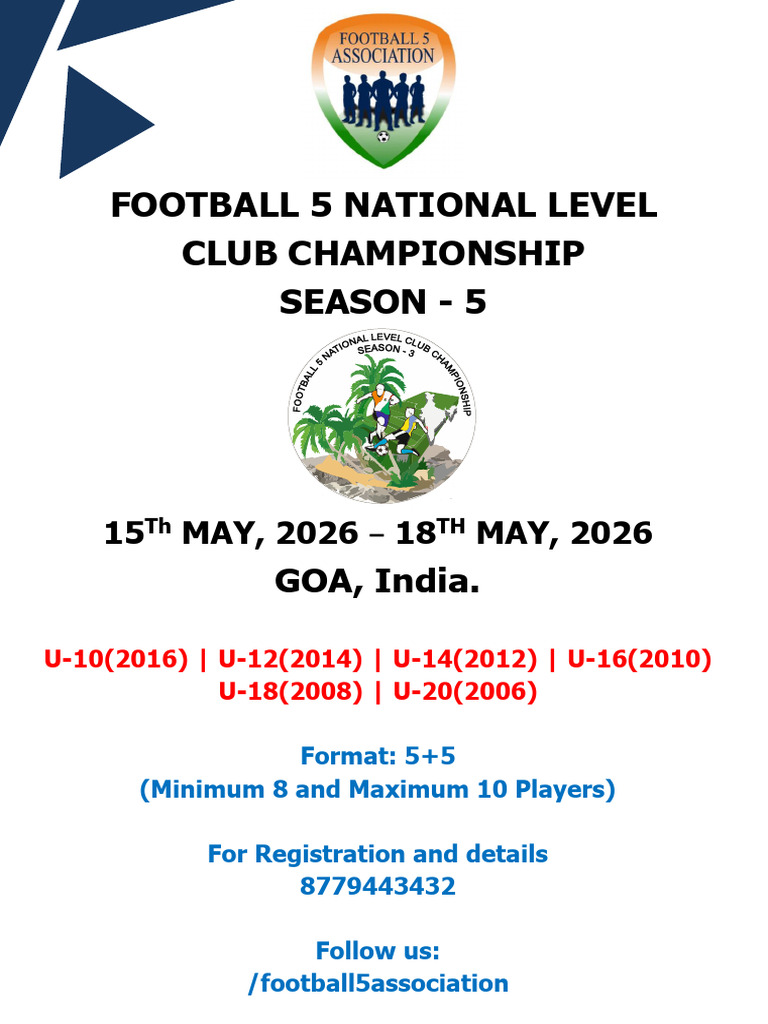 F5 National Level Club Championship Circular 2026 | PDF
