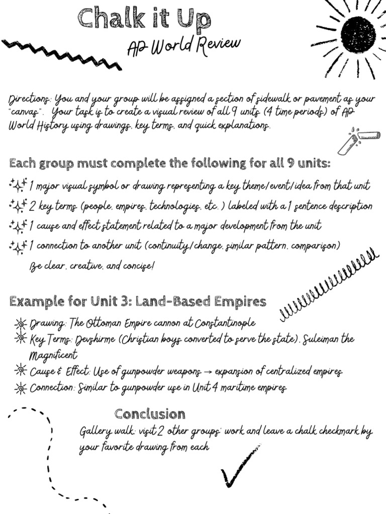 APWorldHistorySidewalkChalkReview1200Present-1 | PDF
