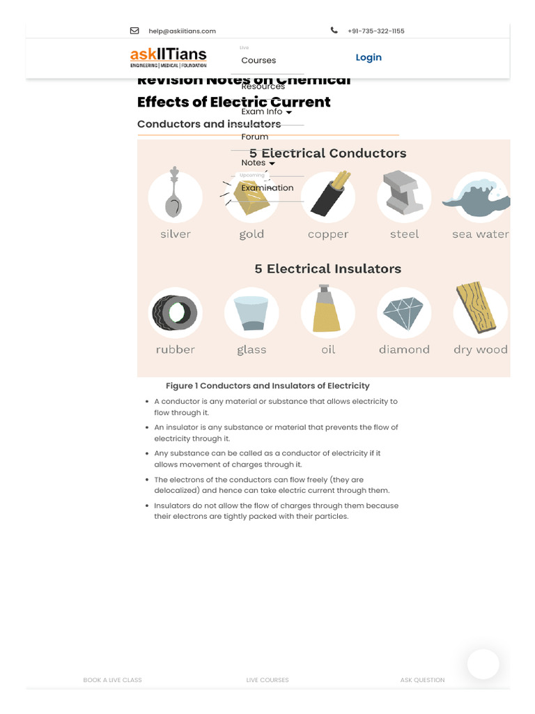 Revision Notes for Science Chapter 14 - Chemical Effects of Electric ...